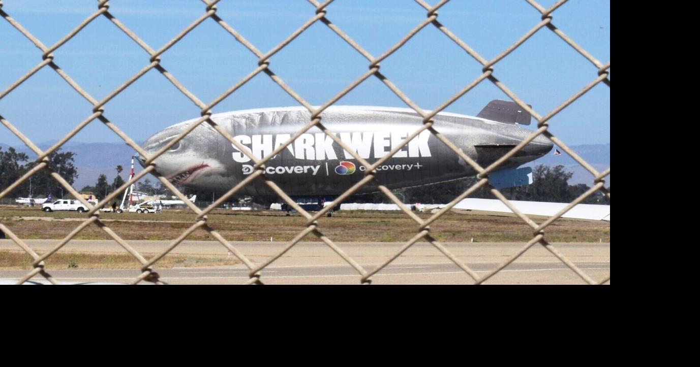 Discovery Channel's Shark Week blimp, #WestShark, visits Santa Maria ...