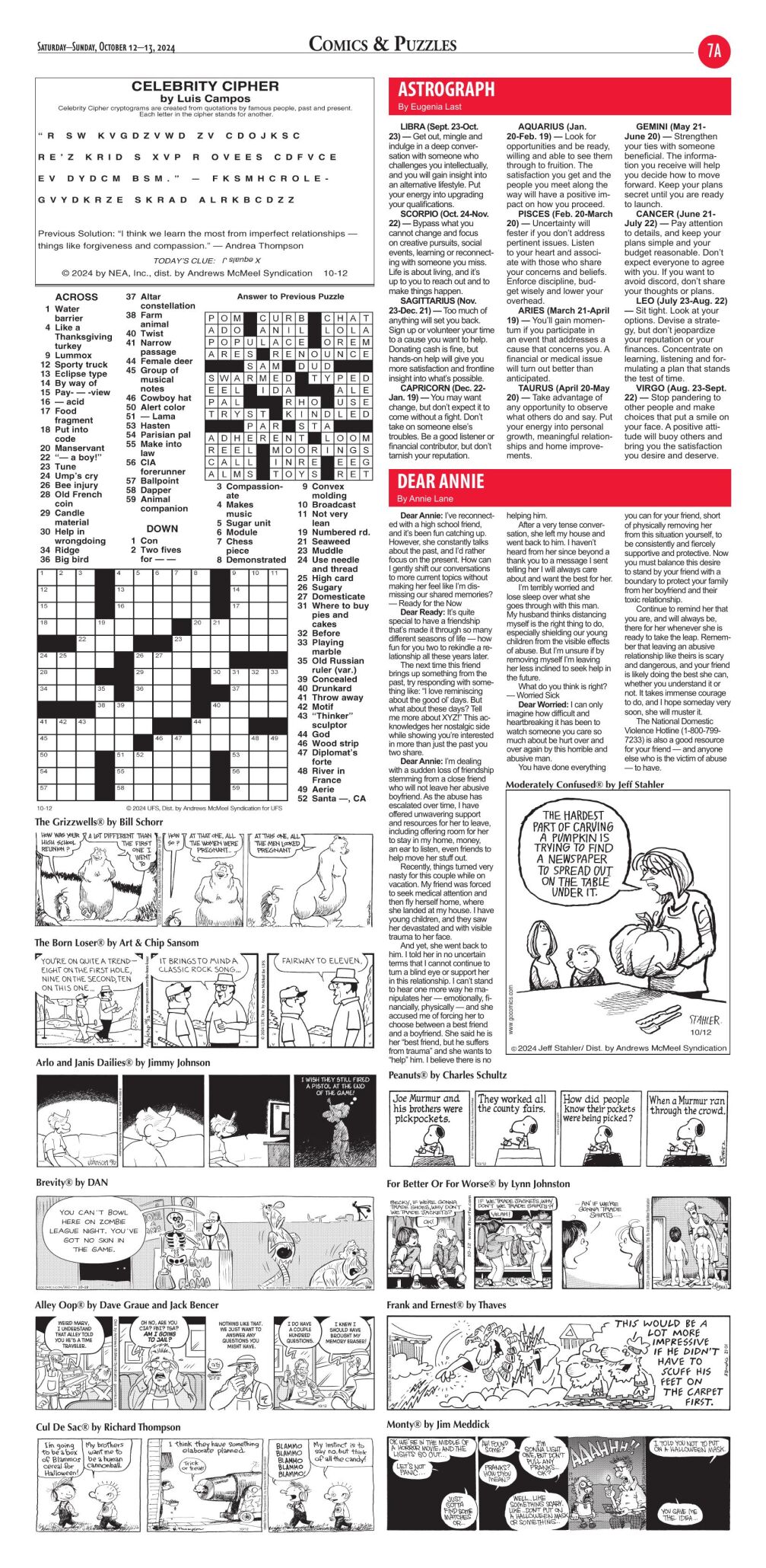 Comics - Monday, October 14 | Daily Comics And Puzzles ...