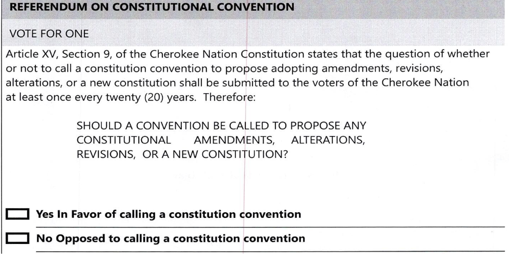 Cherokee special election poses Constitutional Convention question ...