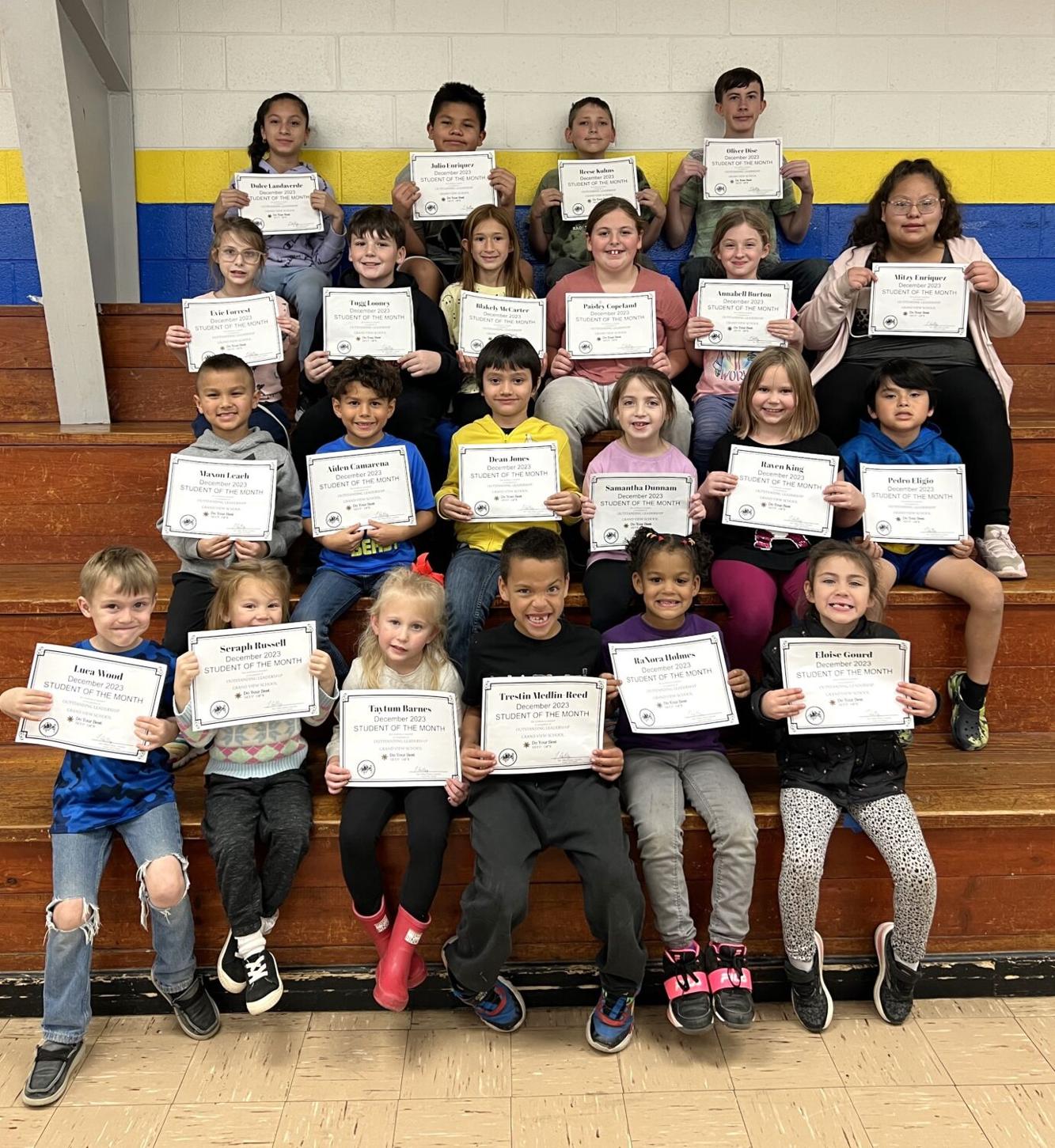 Grand View School December Students of the Month | News ...