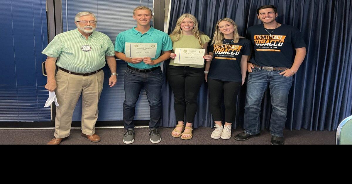 Rotary Club KHS Students of the Month | News | tahlequahdailypress.com