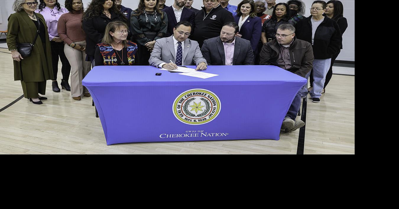 Tribal leaders sign Gadugi Corps legislation into law | News ...