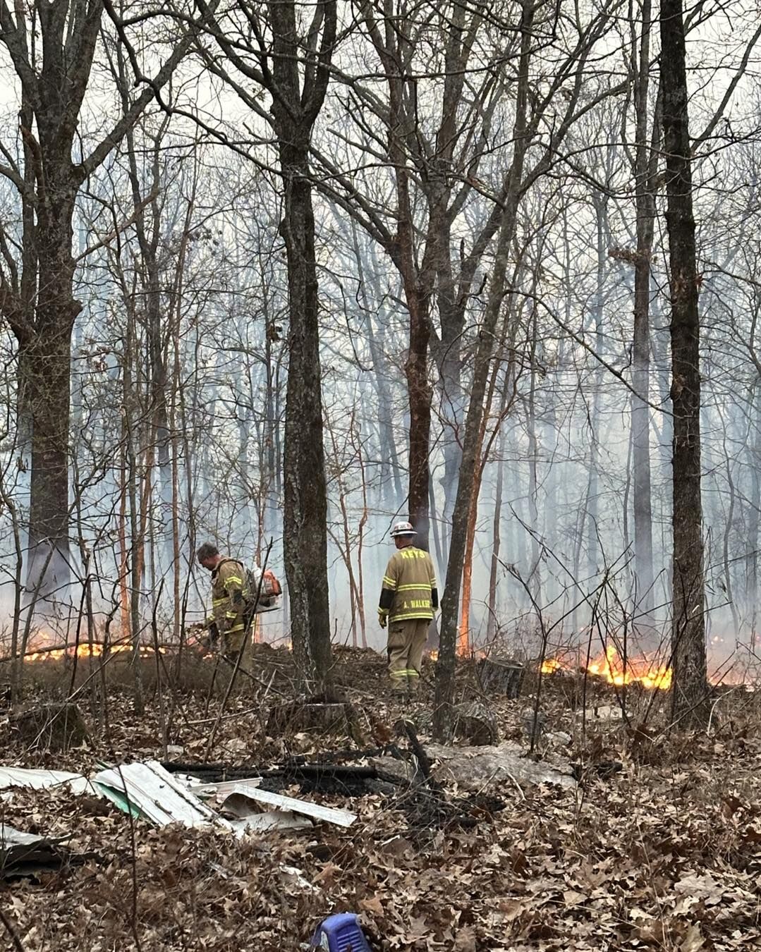 Firefighters tamp down blaze with controlled burn; officials say Caney ...