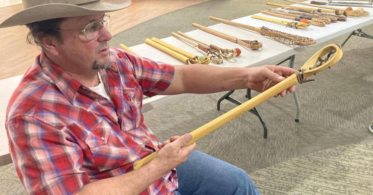 NATIVE WAR GAMES: Stick maker for traditional Cherokee game explains ...