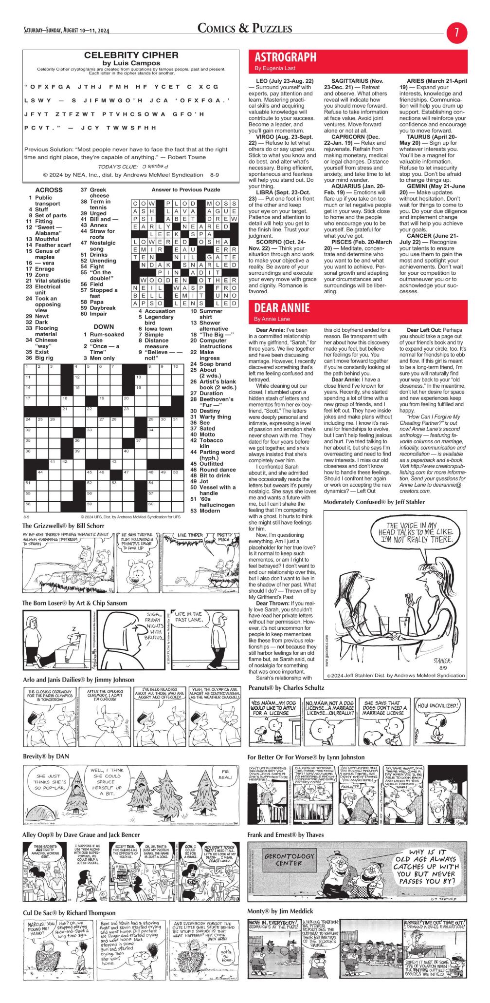 Comics - Tuesday, August 13, 2024 | Daily Comics And Puzzles ...