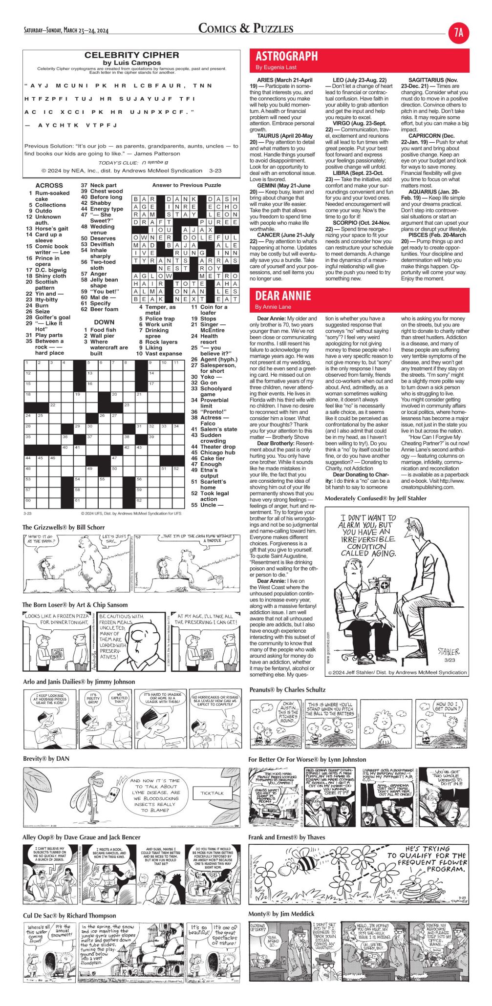 Comics - Saturday, March 23, 2024 | Daily Comics And Puzzles ...