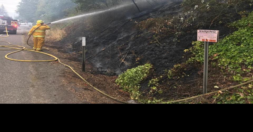 Crews extinguish brush fire south of Rainier