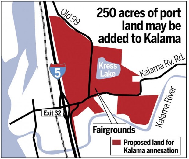 Kalama council proceeds with plan to annex 250 acres near port