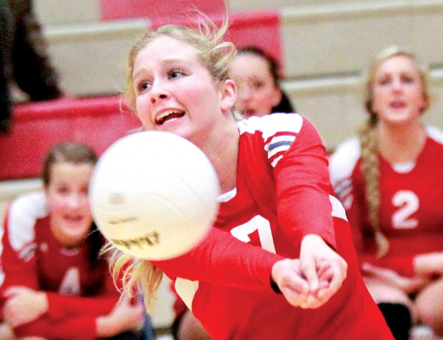 Lumberjills still alive in district volleyball tourney