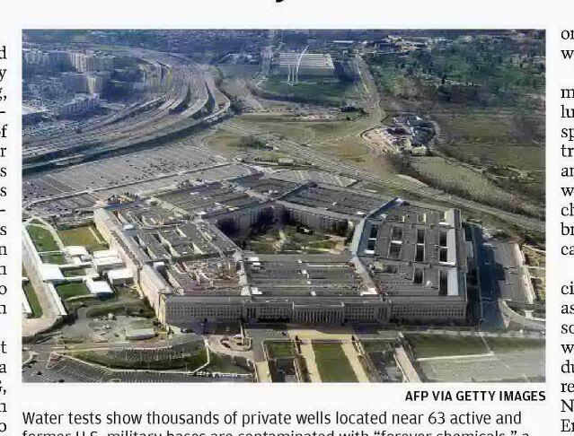 Study: Thousands of wells near military bases tainted with PFAS