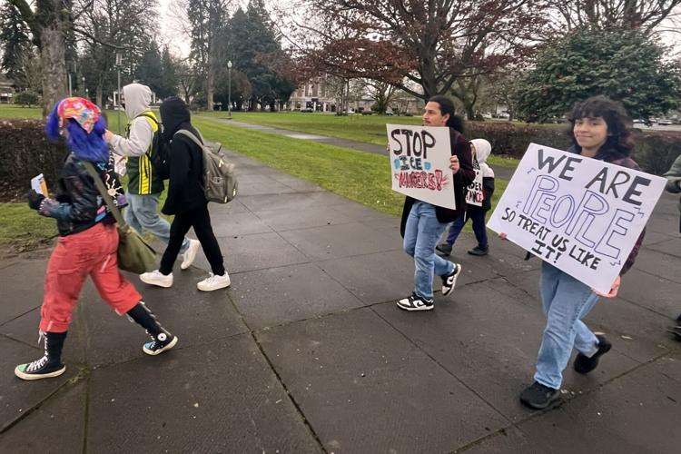R.A. Long, Lower Columbia College students protest ICE