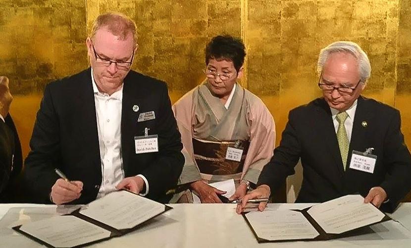 Mayor David Futcher gets warm welcome from Japanese sister city