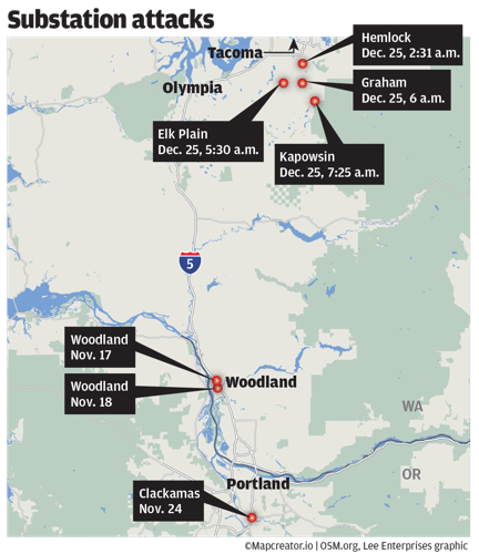 Woodland substations hit before North Carolina, Tacoma as nation looks ...