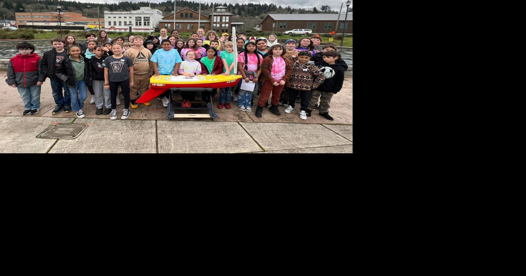 Kelso students build, launch mini sail boat in Pacific Ocean
