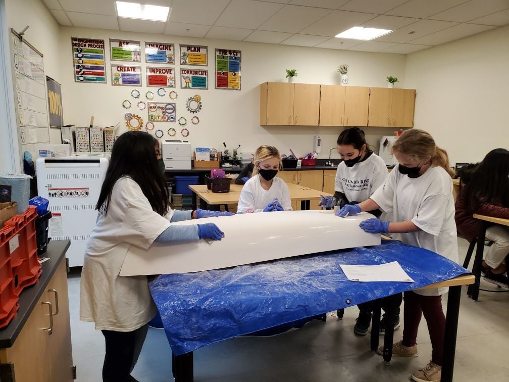 Kelso's Wallace Elementary School students building boat destined for Japan