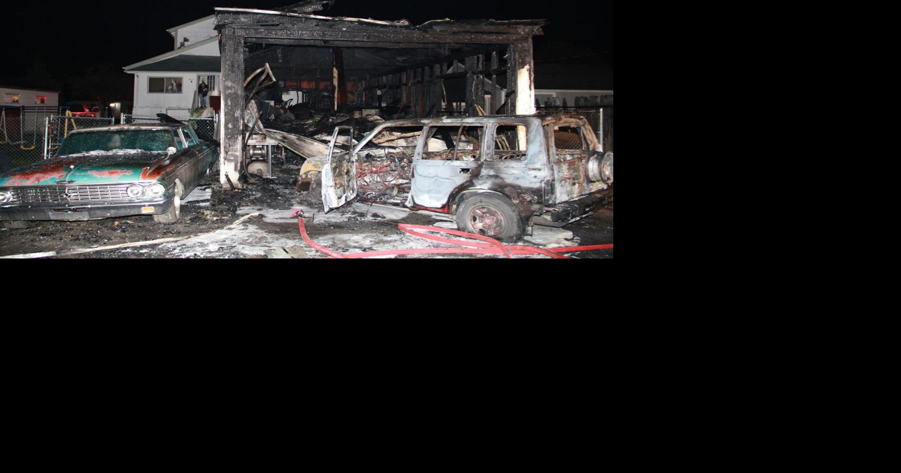 Garage declared total loss after fire