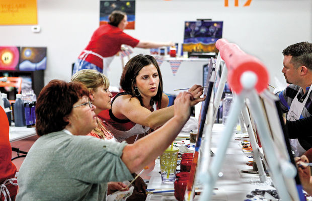 Castle Rock fitness studio swaps barbells for paint brushes