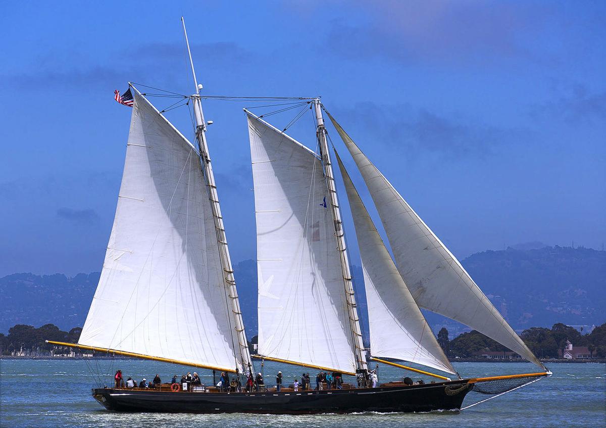 Schooner America setting sail for Rainier