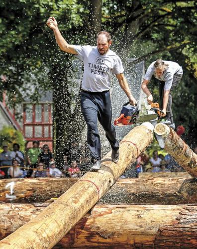 World-record setter Brian Bartow named all-around logger at Timber Carnival