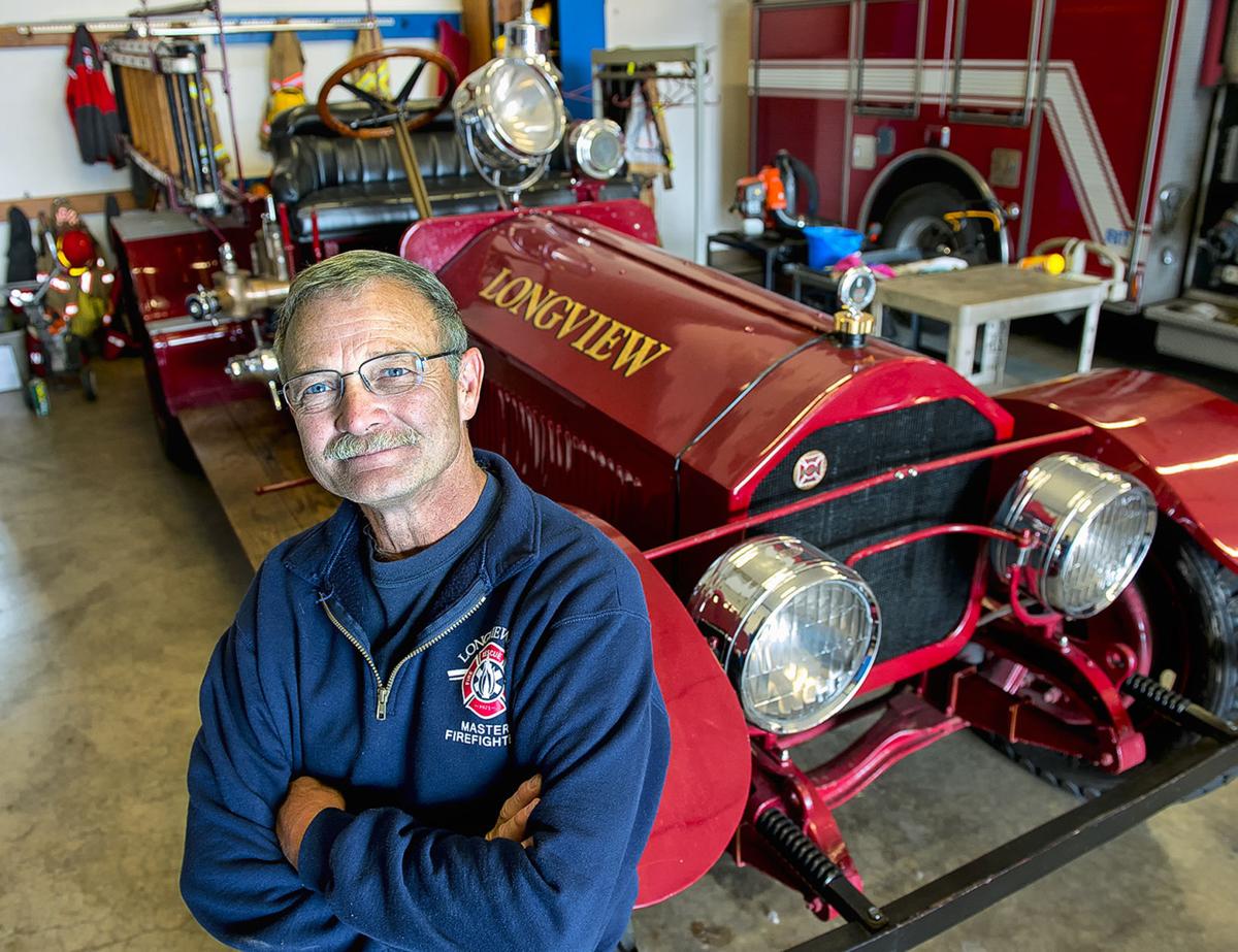 Luke Amos celebrates 32 years as a firefighter