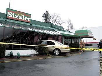 Wreck kills Sizzler patron