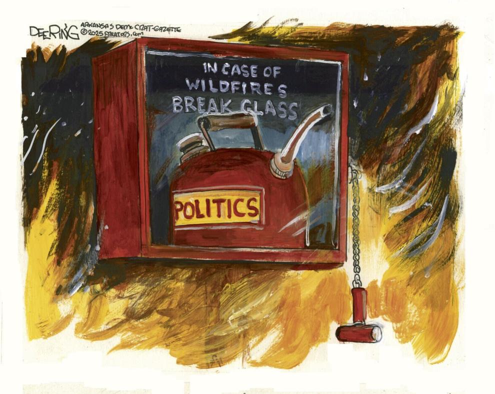 8 political cartoons lament California's wildfires