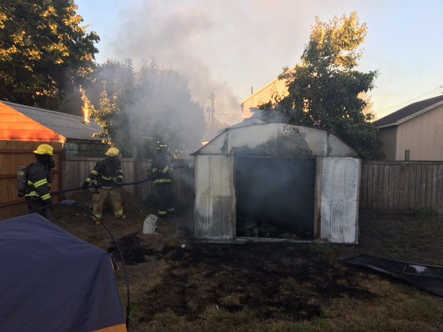 Child playing with lighter causes shed fire in Kelso