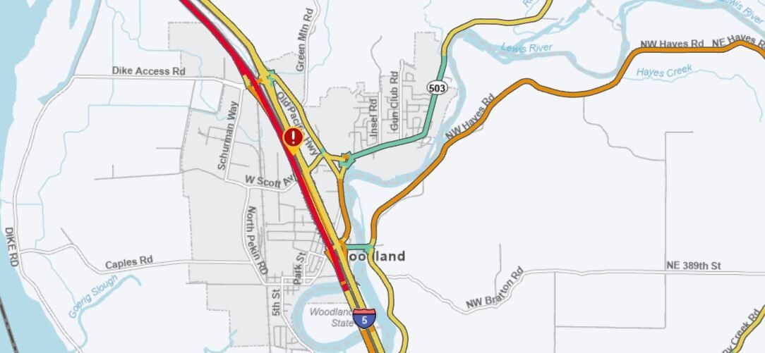 UPDATE: I-5 southbound lanes open after collision near Woodland