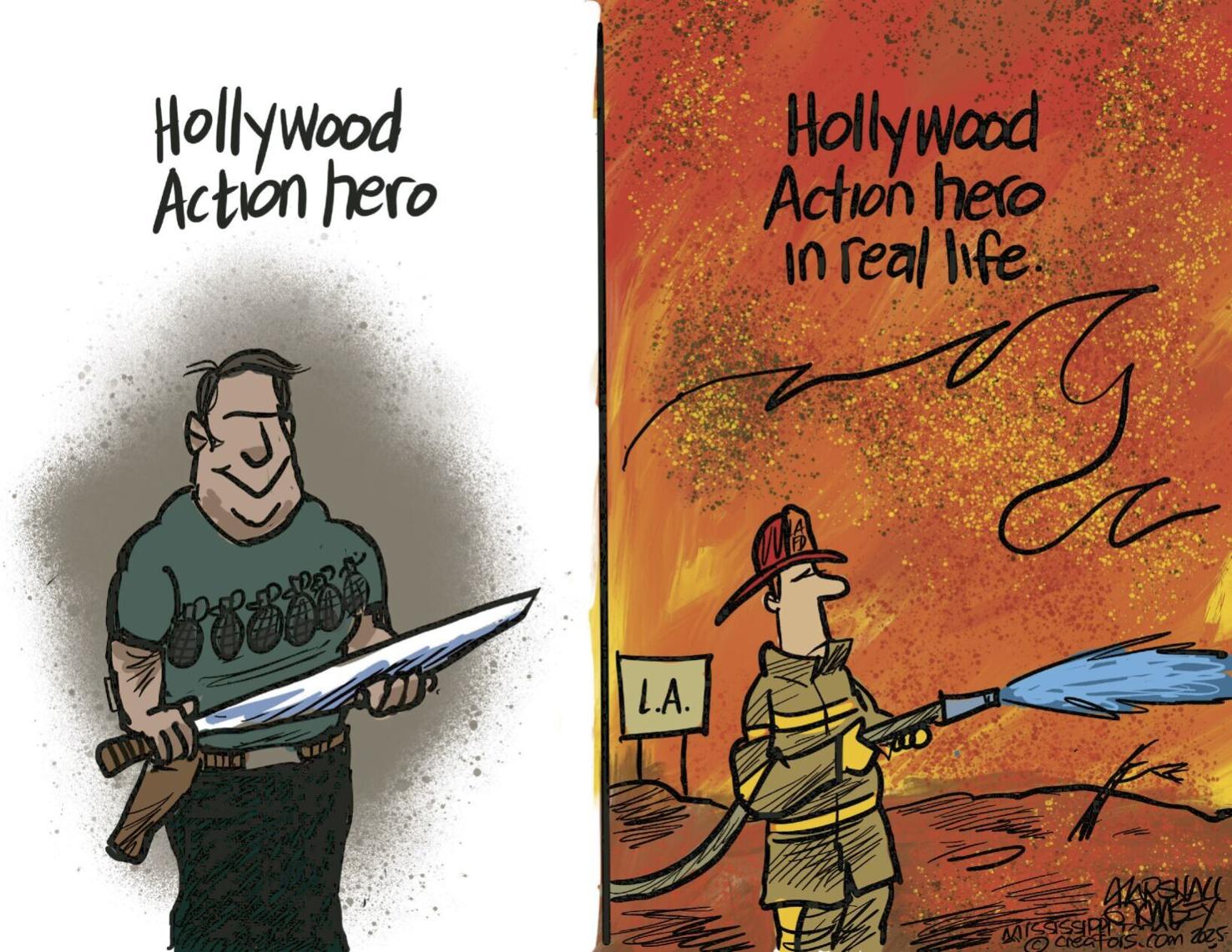 8 political cartoons lament California's wildfires