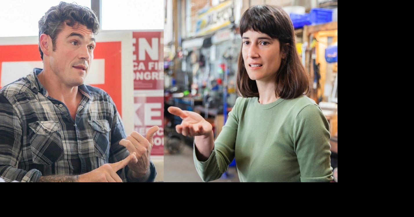 Marie Gluesenkamp Perez and Joe Kent in a nationally watched rematch