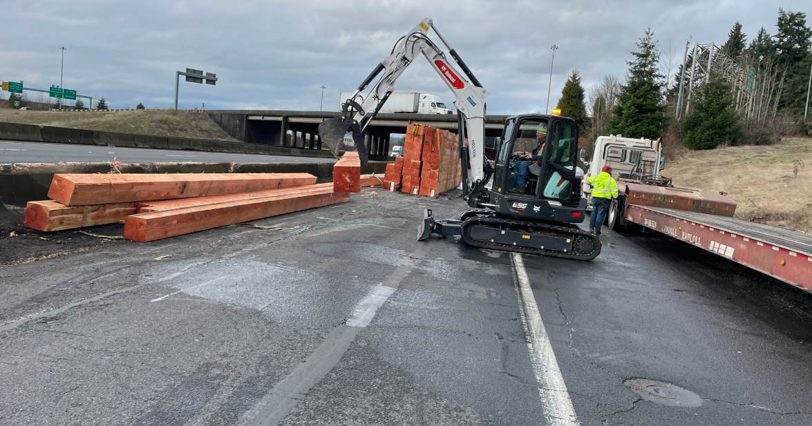 Semi-truck rollover