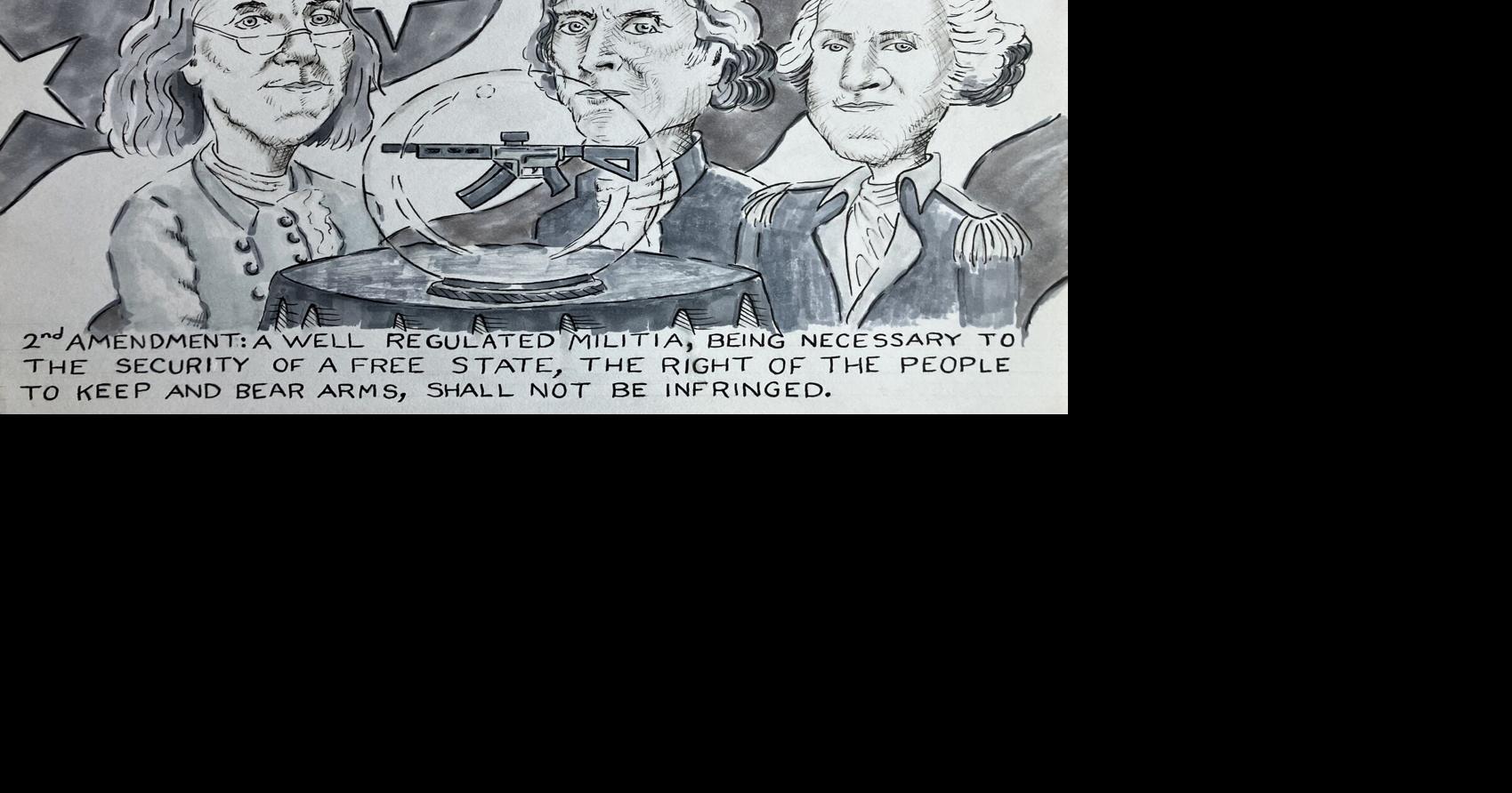 Editorial cartoon: The Founding Fathers according to originalism