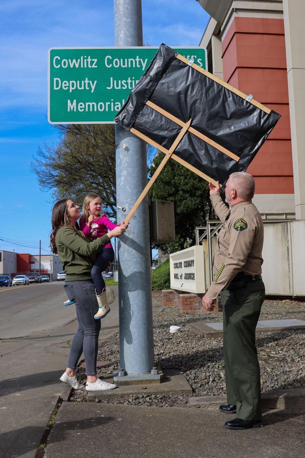 PHOTOS: Highway dedicated to fallen Cowlitz County deputy