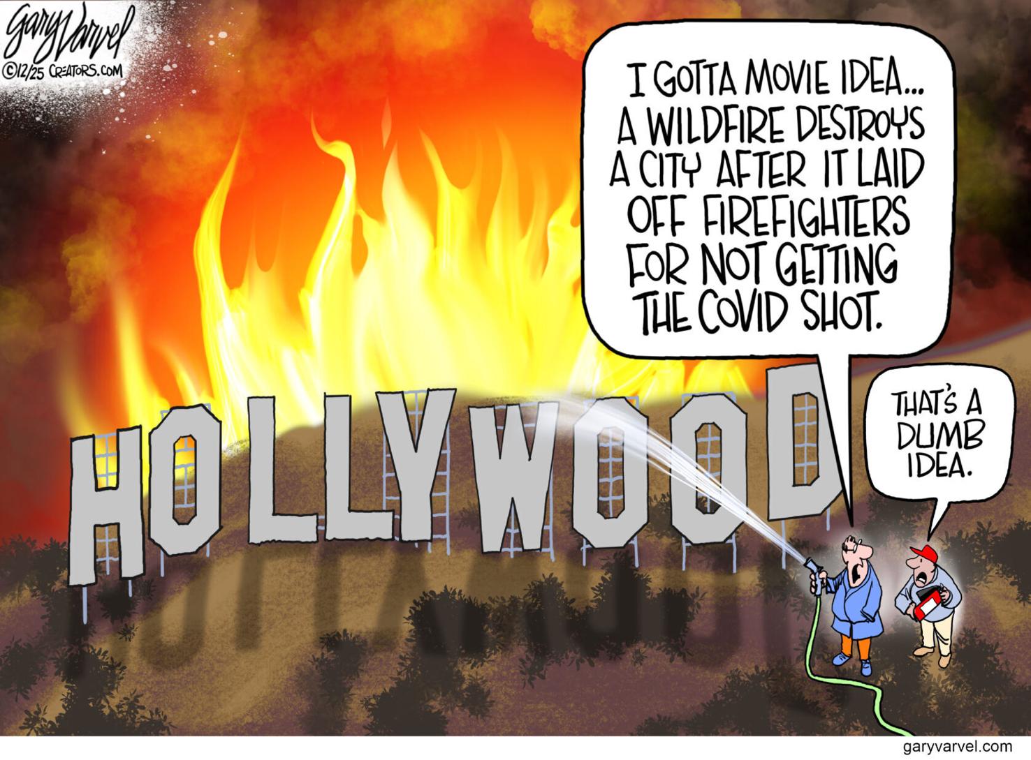 8 political cartoons lament California's wildfires