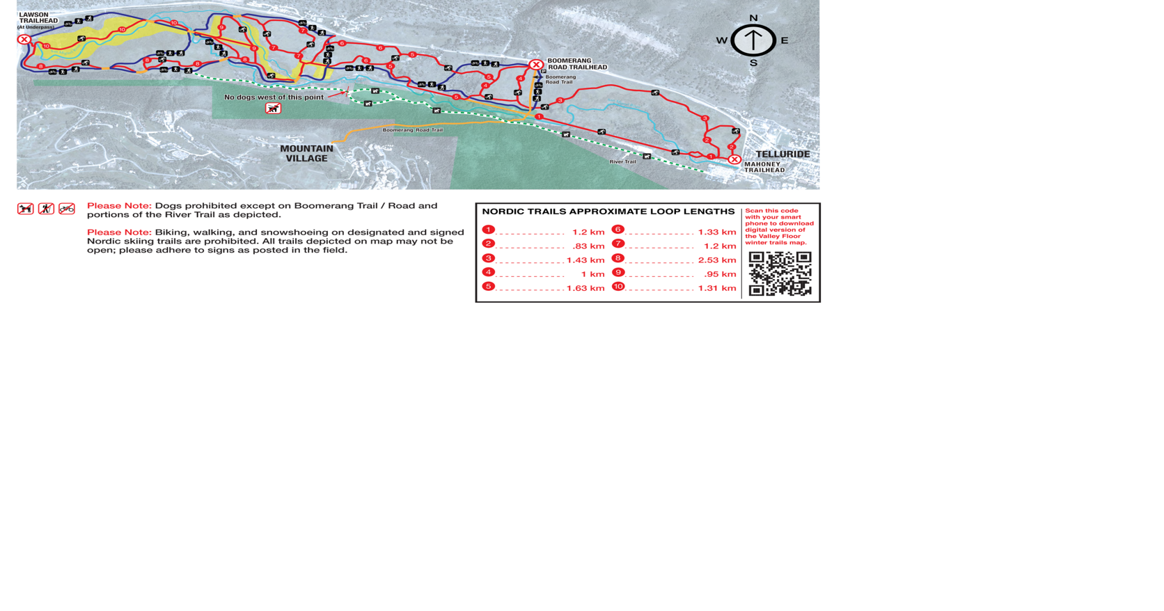 Valley Floor winter trails map good to go | News | telluridenews.com