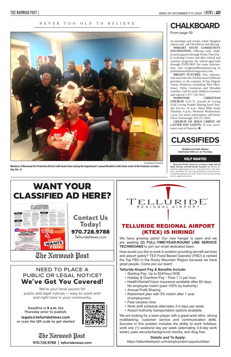 Page A11 | The Norwood Post E-edition | telluridenews.com