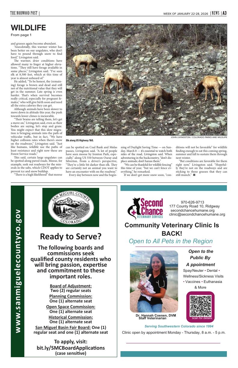 Page A03 | The Norwood Post E-edition | telluridenews.com