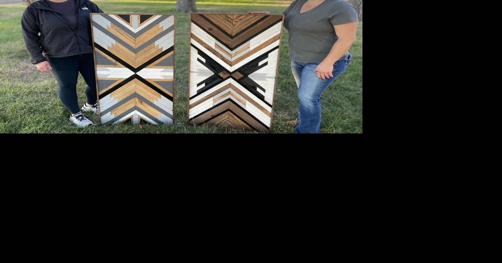 Ruckus: Sisters create wooden wall art, blending rustic and modern ...