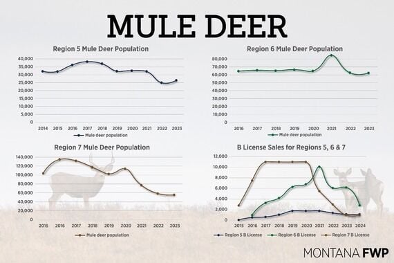 FWP officials address state of mule deer population in eastern Montana ...