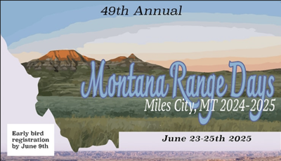 49th Annual Montana Range Days to be held June 23–25 in Miles City ...