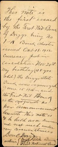 Don Carlos Driggs’ first national banknote to be auctioned | Community ...