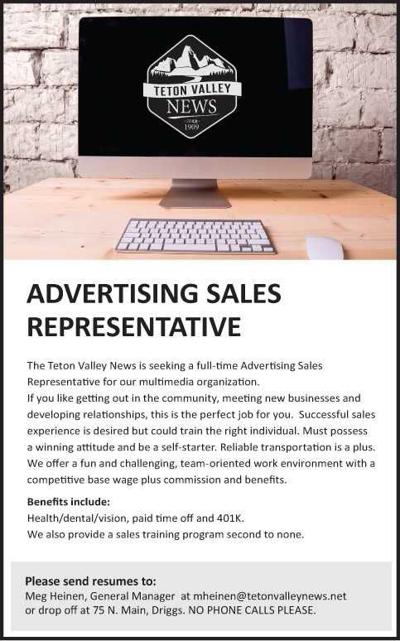 Hiring: Advertising Sales Representative | News | tetonvalleynews.net