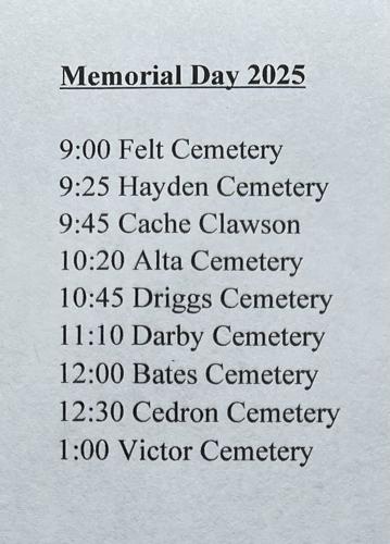 Schedule for Memorial Day services at the cemeteries | Announcements ...