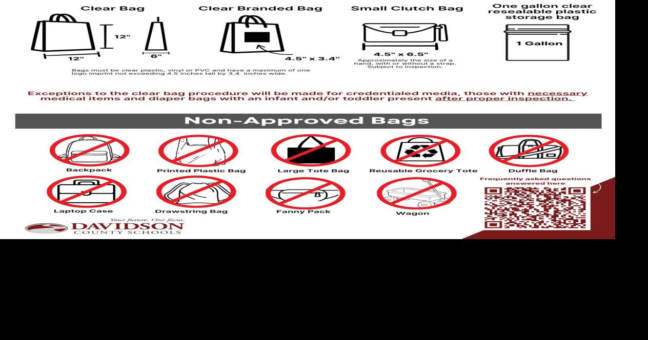 Clear bag rule coming to Davidson County School sports events ...