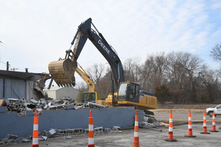 Demolition started on old Messenger building | Dawson Springs Progress ...
