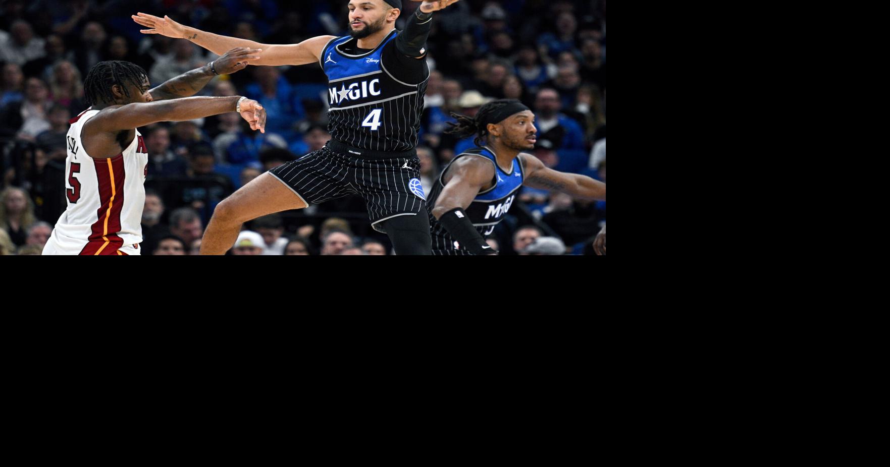 Magic guard Jalen Suggs leaves NBA Cup semifinal with hip injury, tests ...