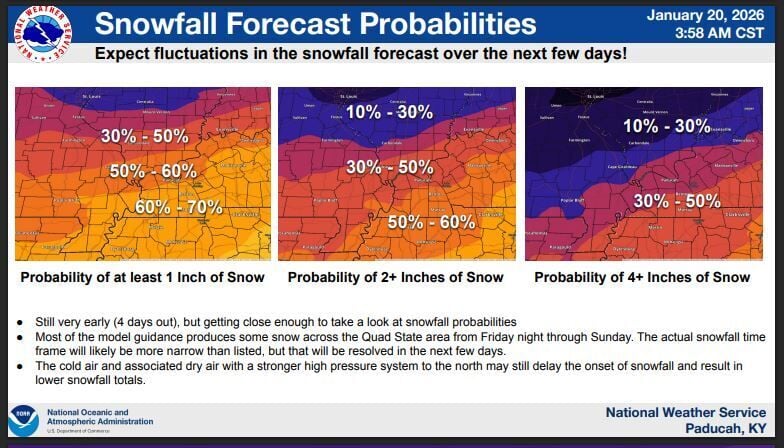 Large snowfall expected this weekend; accumulation could reach neatly a ...