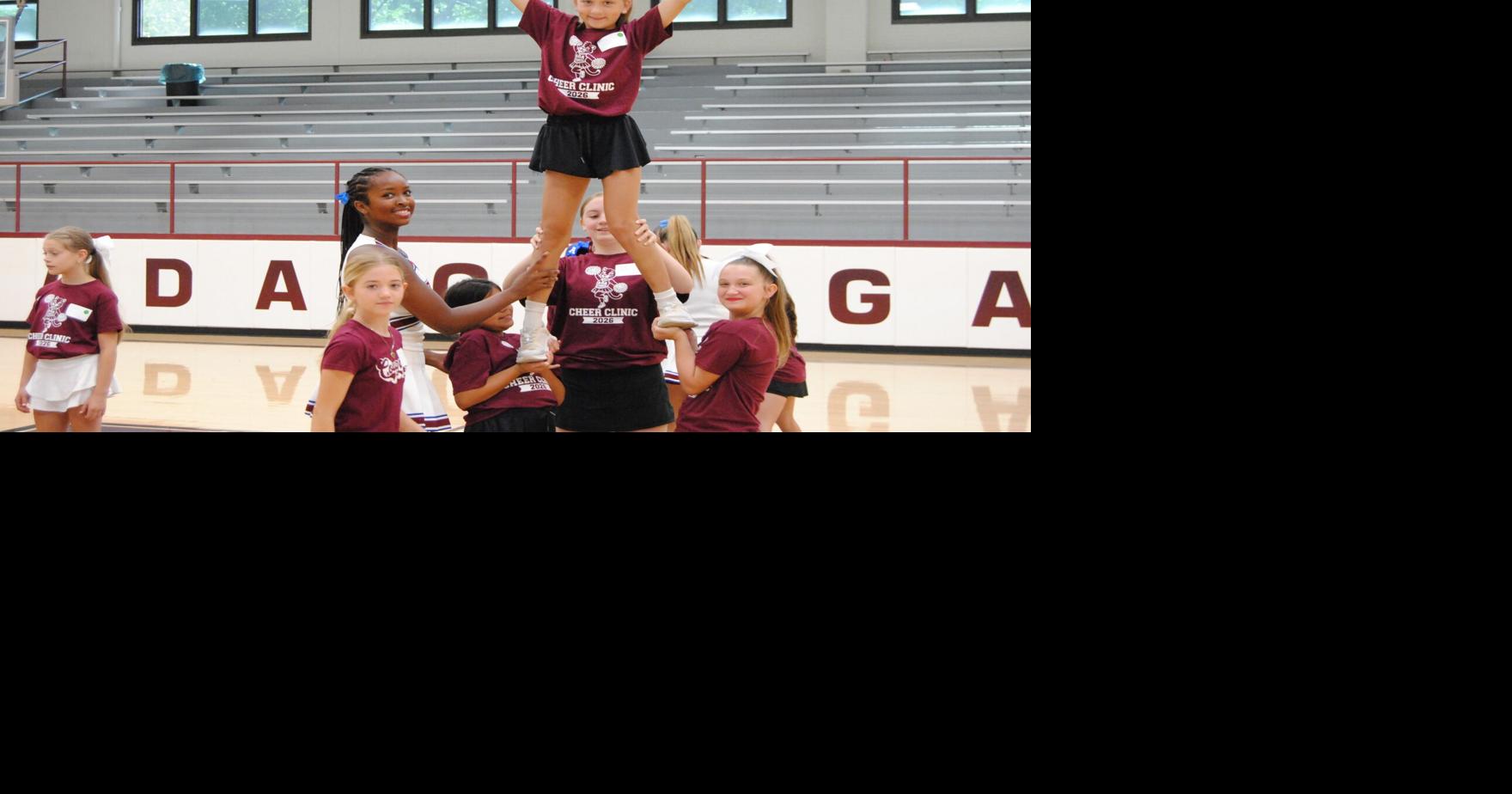 Ada High School Cheer wraps up second year of Little Coug Cheer Clinic ...