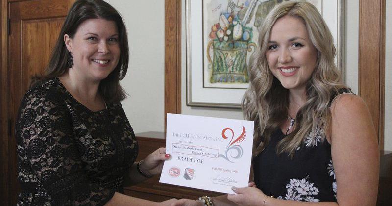 Pyle recipient of Ozella Elizabeth Waner English Scholarship at ECU ...