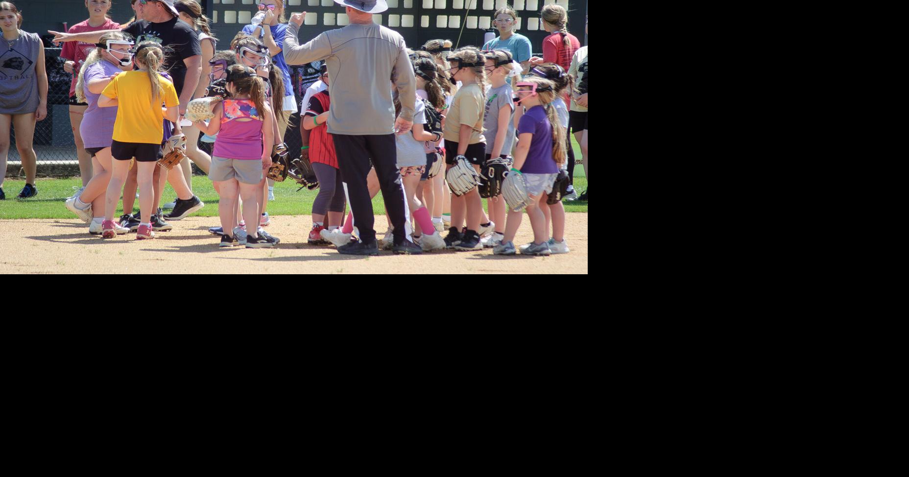 Campers working out at Latta Softball Camp | Local Sports | theadanews.com